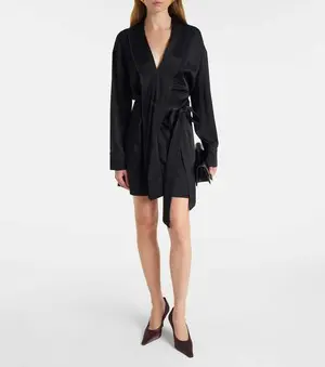 Victoria Beckham Satin Wrap Dress