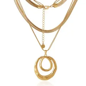 Bcbgmaxazria Layered Necklace With Spiral Pendant