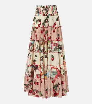 Camilla Notes From The Road Printed Silk Maxi Skirt - Multicoloured