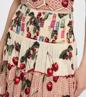 Camilla Notes From The Road Printed Silk Maxi Skirt - Multicoloured