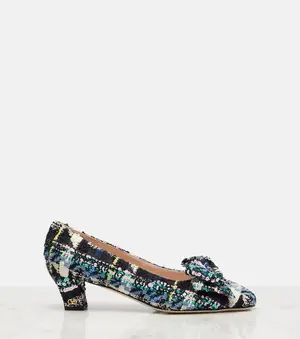 Valentino Garavani Bowow 45 Bow-detail Tweed Pumps