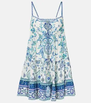 Camilla Isnik Lullaby Printed Silk Minidress - White