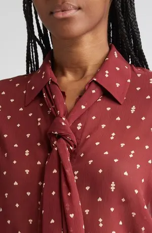 L'Agence Basil Tie Neck Shirt