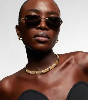 BVLGARI Tubogas Rectangular Sunglasses