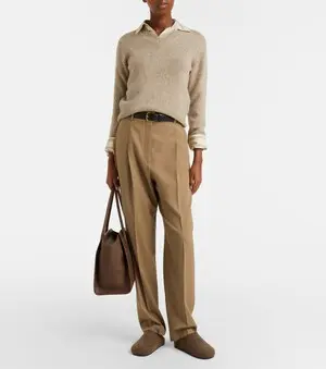 THE ROW Marlo Leather Tote Bag - Brown
