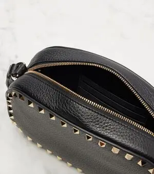 Valentino Garavani Rockstud Small Leather Shoulder Bag - Black