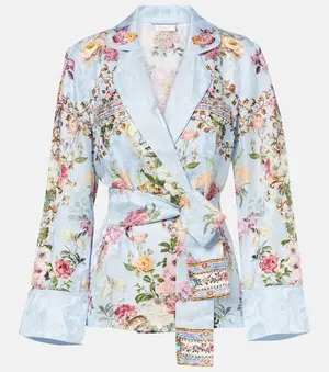 Camilla Tiled In Time Belted Floral Jacket - Multicoloured