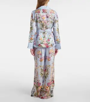 Camilla Tiled In Time Belted Floral Jacket - Multicoloured