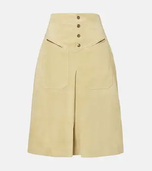 Chloé Suede Midi Skirt