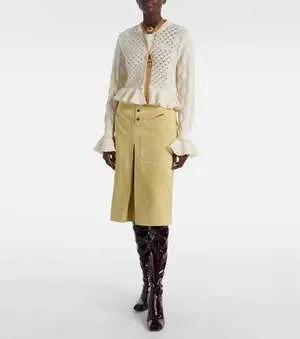 Chloé Suede Midi Skirt