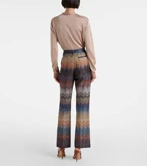 Missoni Zigzag Lamé Flared Pants - Multicoloured