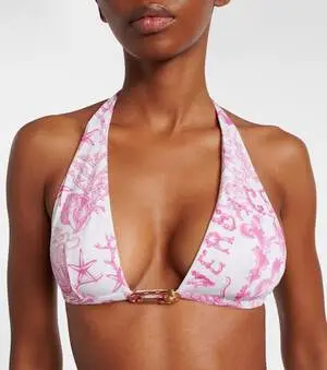 Versace Underwater Barocco Bikini Top