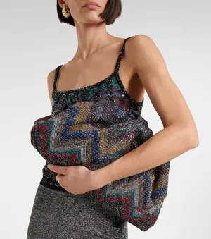 Missoni Zigzag Beaded Shoulder Bag