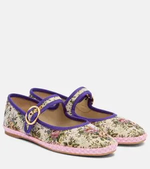 VALENTINO Endouce Floral Mary Jane Flats