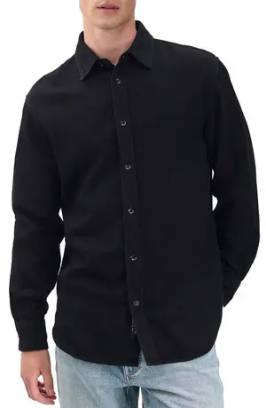 Rag & Bone Finch Denim Button-up Shirt - Black