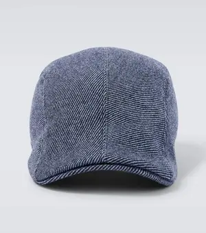 Brunello Cucinelli Striped Wool, Cashmere, And Silk Cap