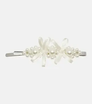 Simone Rocha Faux Pearl-embellished Hair Clip - White