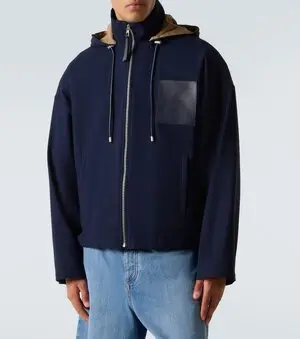 Loewe Hooded Cotton Twill Jacket