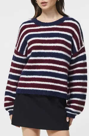 French Connection Stripe Crewneck Sweater