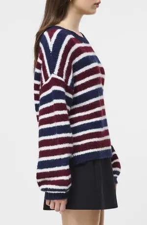 French Connection Stripe Crewneck Sweater