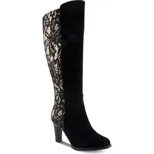 SPRING STEP SHOES Sultana Lace Panel Knee High Boots