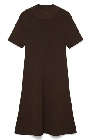 Mango Perkins Sweater Dress - Chocolate