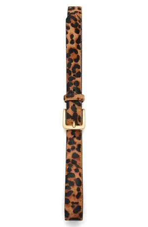 MANGO Animal Print Calf Hair Belt