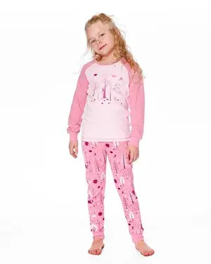 DEUX PAR DEUX Organic Cotton Two-piece Pajamas - Pink Forest