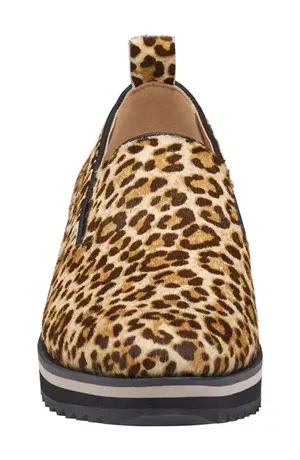Johnston & Murphy Ulyssa Platform Loafer - Leopard Calfhair