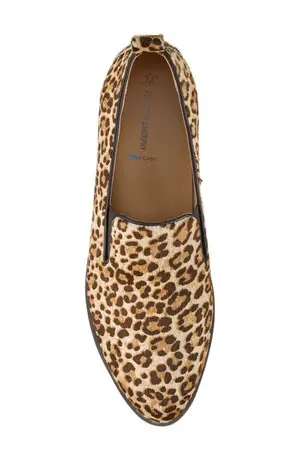 Johnston & Murphy Ulyssa Platform Loafer - Leopard Calfhair