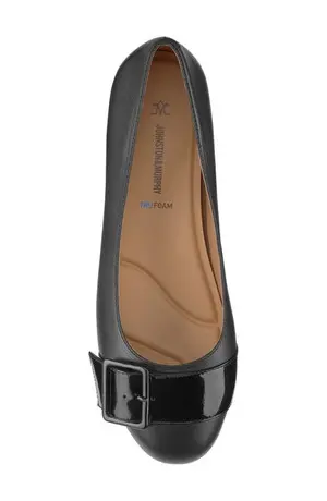 Johnston & Murphy Claire Ballet Flat - Black Patent/glove Leather