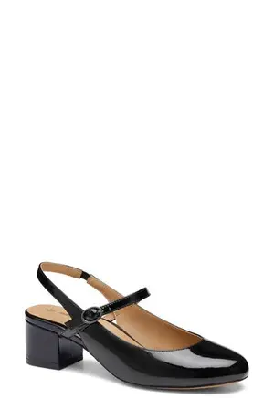 Johnston & Murphy Sienna Mary Jane Slingback Pump - Black Patent Leather