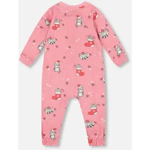 DEUX PAR DEUX One-piece Organic Cotton Pajama - Pink