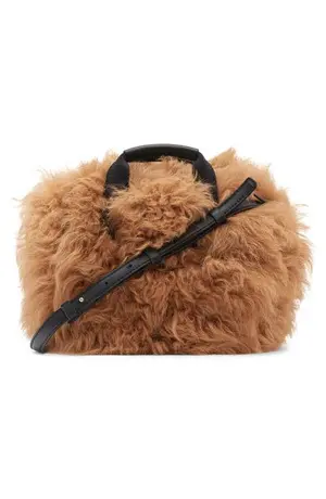Moncler Caradoc Genuine Shearling Crossbody Bag