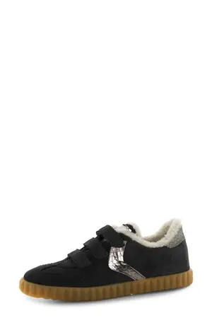 VOILE BLANCHE Ines Faux Shearling Sneaker - Black