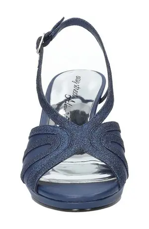 EASY WORKS BY EASY STREET Nell Sandal - Navy Satin