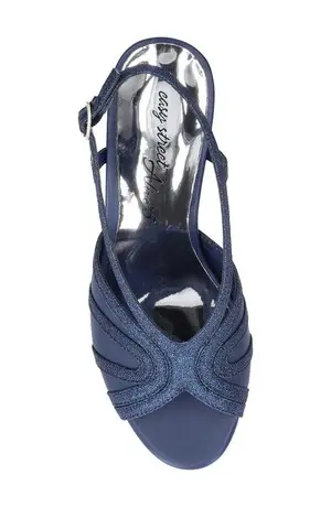 EASY WORKS BY EASY STREET Nell Sandal - Navy Satin