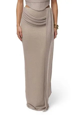 JLUXLABEL Luna Draped Maxi Skirt