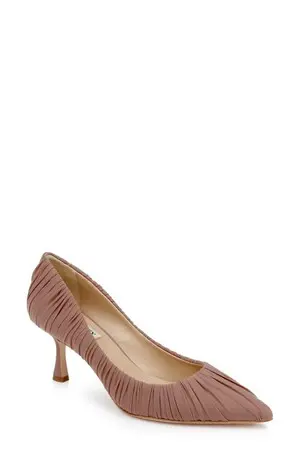 Badgley Mischka Verity Pointed Toe Pump - Nude Fabric