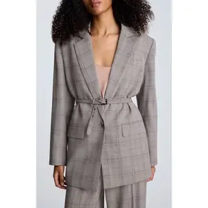 Women's Relaxed Plaid Blazer