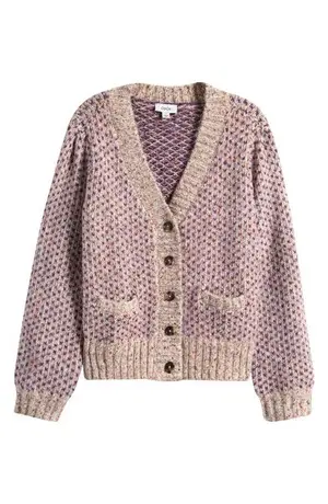 CECE DUPRAZ Tuck Stitch Grandpa Button-up Cardigan - Cereal115