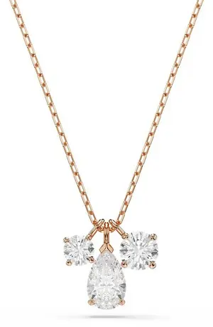 SWAROVSKI Mesmera Pendant Necklace - Rose Gold/white