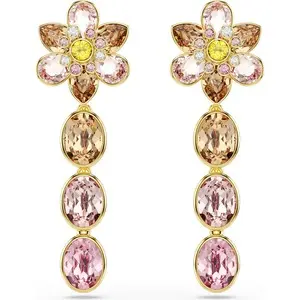 SWAROVSKI Idyllia Flower Drop Earrings - Gold/multi