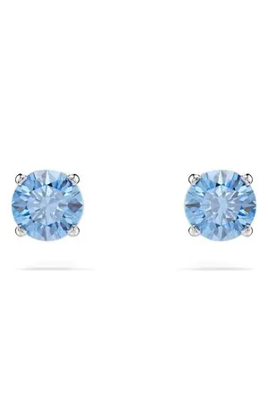 SWAROVSKI Still Stud Earrings - Rhodium/blue