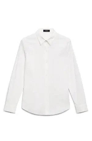 Theory Classic Fitted Button-up Shirt - White
