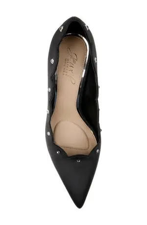 Badgley Mischka Eleni Pointed Toe Pump - Black Satin