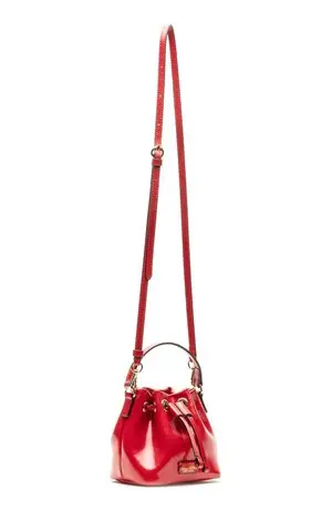 FRANCES VALENTINE Minnie Leather Bucket Bag - Red