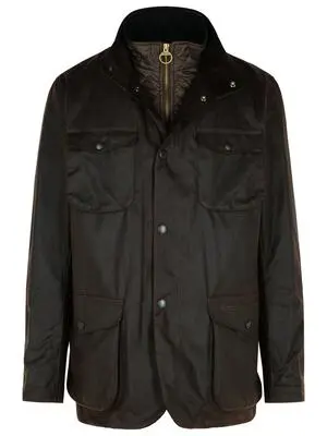Barbour Ogston Waxed Cotton Jacket - Brown