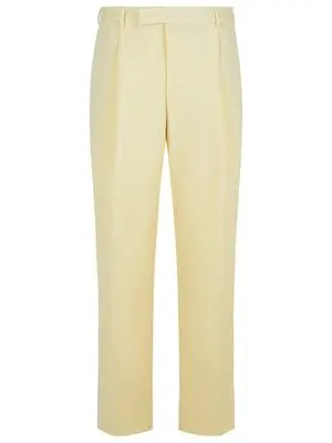 PT TORINO Ivory Virgin Wool Trousers
