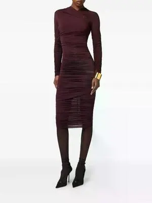 Elisabetta Franchi Ruched Midi Dress
